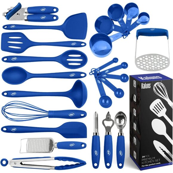 Other | Silicone Kitchen Utensils Set 24 Pcs Cooking Utensils Set Can ...